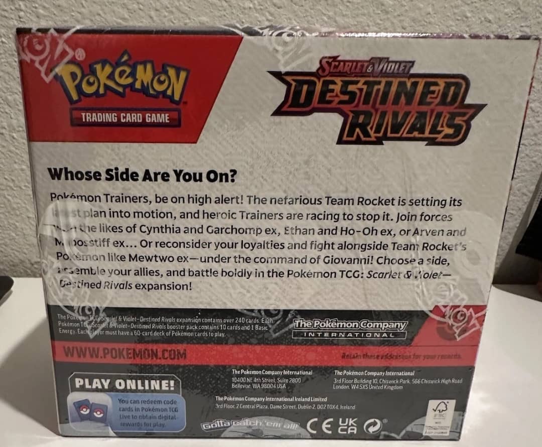 Destiny Booster Pack Pokémon TCG: Destined Rivals Booster Pack ...